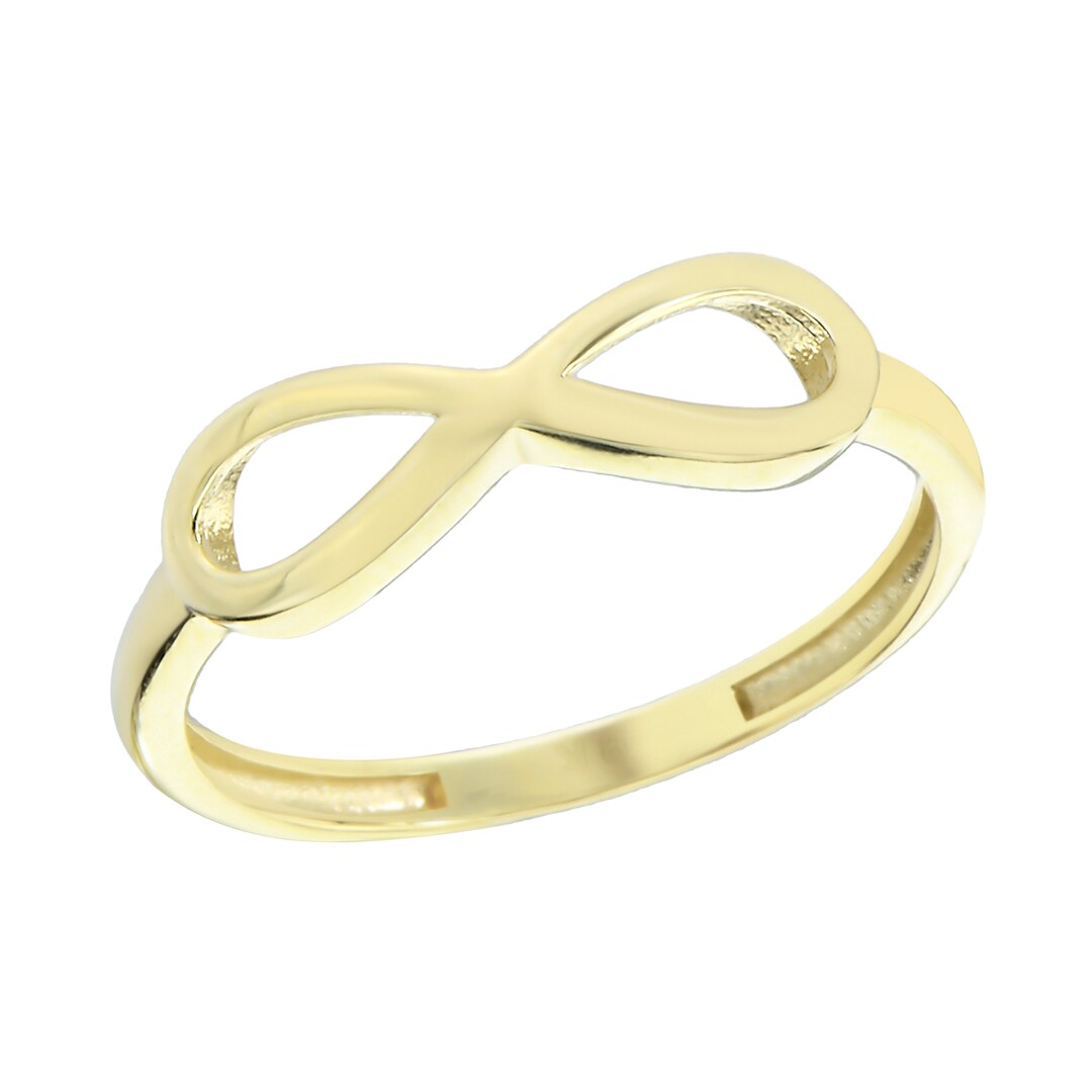 9ct Yellow Gold Infinity Crossover Ring Size J K L M N O P Q R S T ...