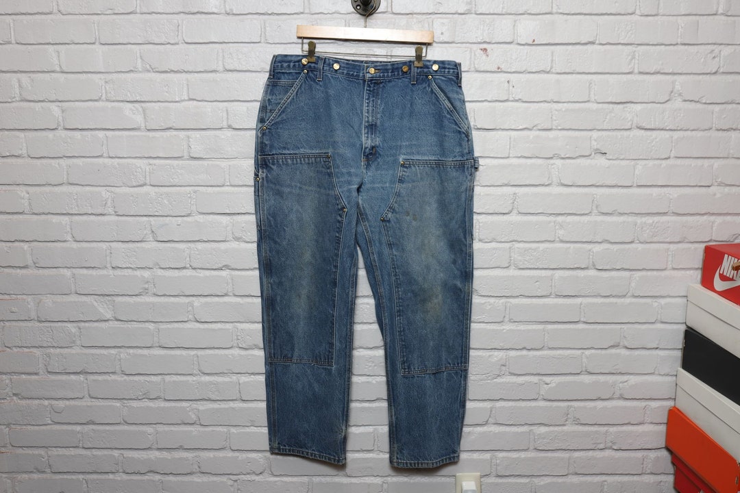 2000s Carhartt Double Knee Denim Jeans Size 39/32 - Etsy