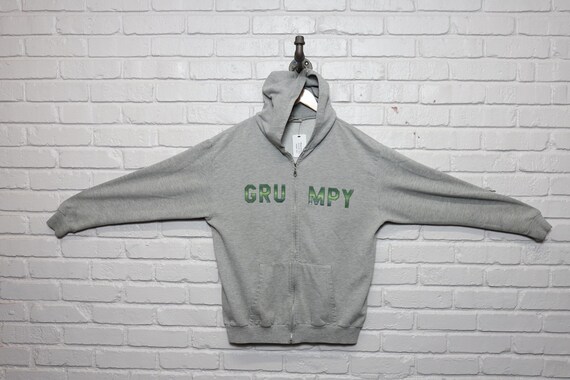 2000s disney world grumpy full zip hoodie size xl - Gem