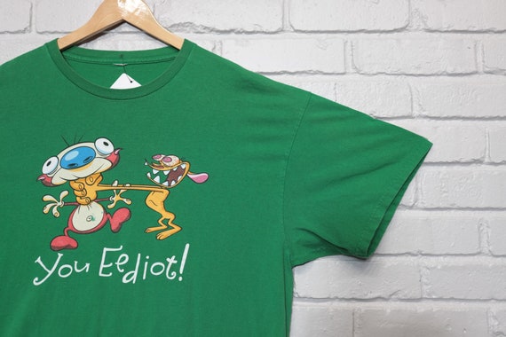 2000s ren and stimpy you eediot shirt size xl - Gem