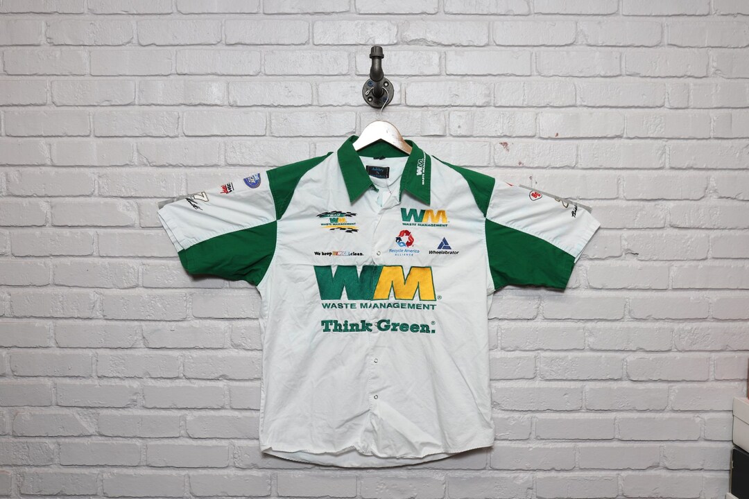 2000s Waste Management Nascar Pit Crew Button Down Shirt Size - Etsy