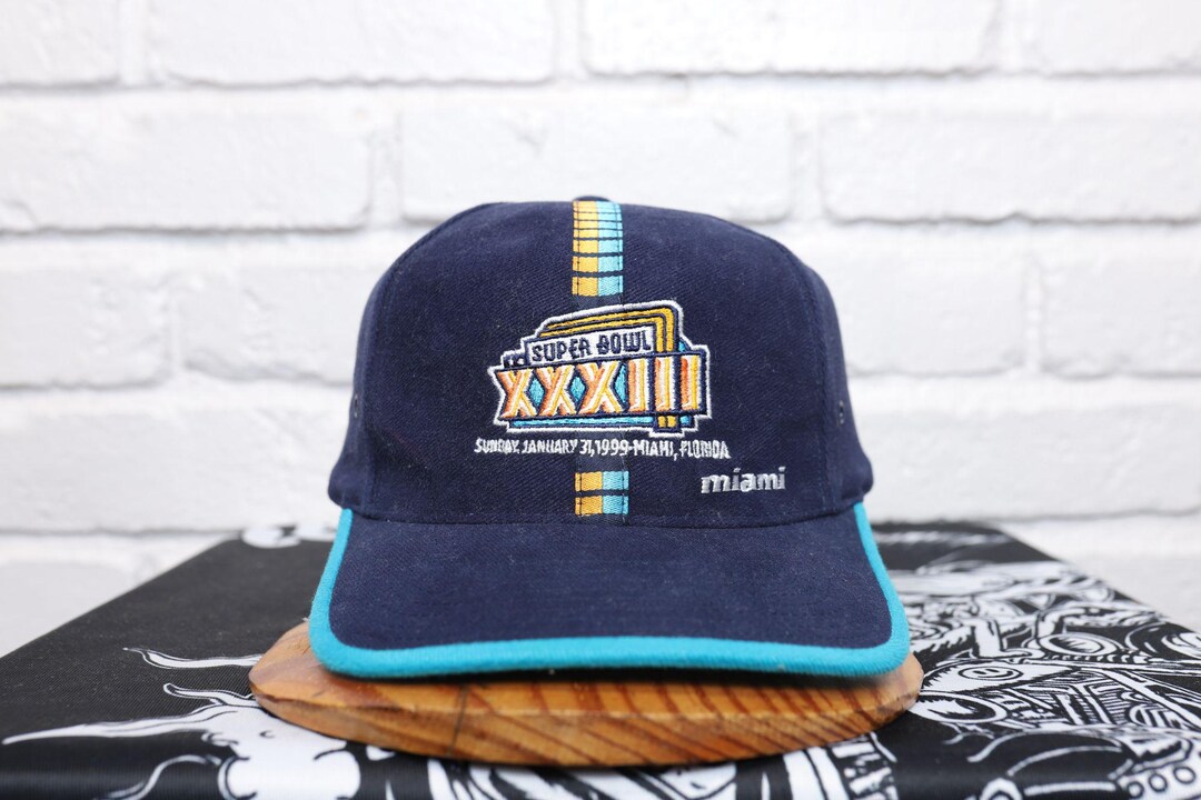 90s Vintage Super Bowl 33 Miami Logo Athletic Hat - Etsy