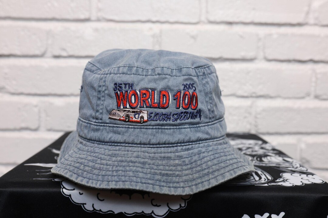 2000s Vintage World 100 Racing Bucket Hat - Etsy