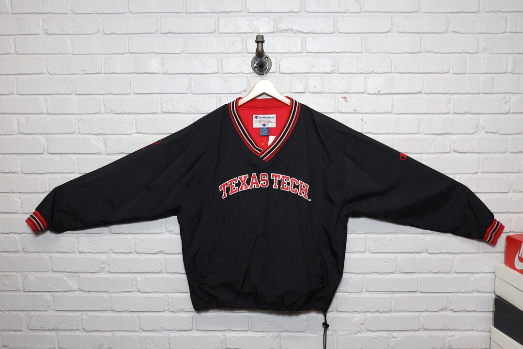 90s Texas Tech Arch Logo Champion Pullover Windbreaker Size Xl - Etsy