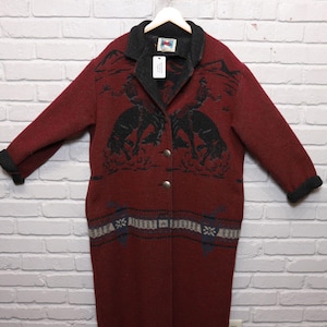 90s Vintage Wooded River Western Cowboy Robe Jacket Size Large - Etsy