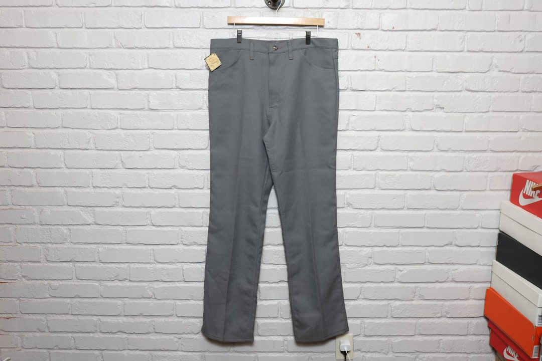 90s Wrangler Grey Polyester Pants Size 38/34.5 - Etsy