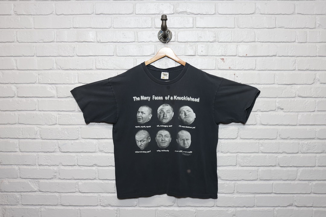 90s Three Stooges Faces of a Knucklehead Tee Shirt Size Xl - Etsy