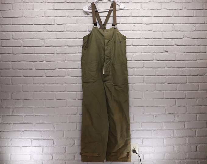 40s Ww2 Us Navy Deck Wool Lined Overalls Size Medium 41/29 - Etsy