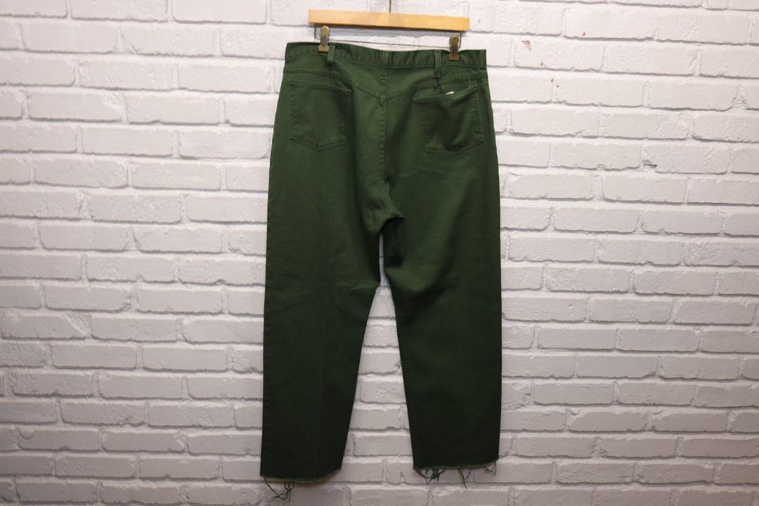 70s Sears Green Work Pants Size 26/21 - Etsy