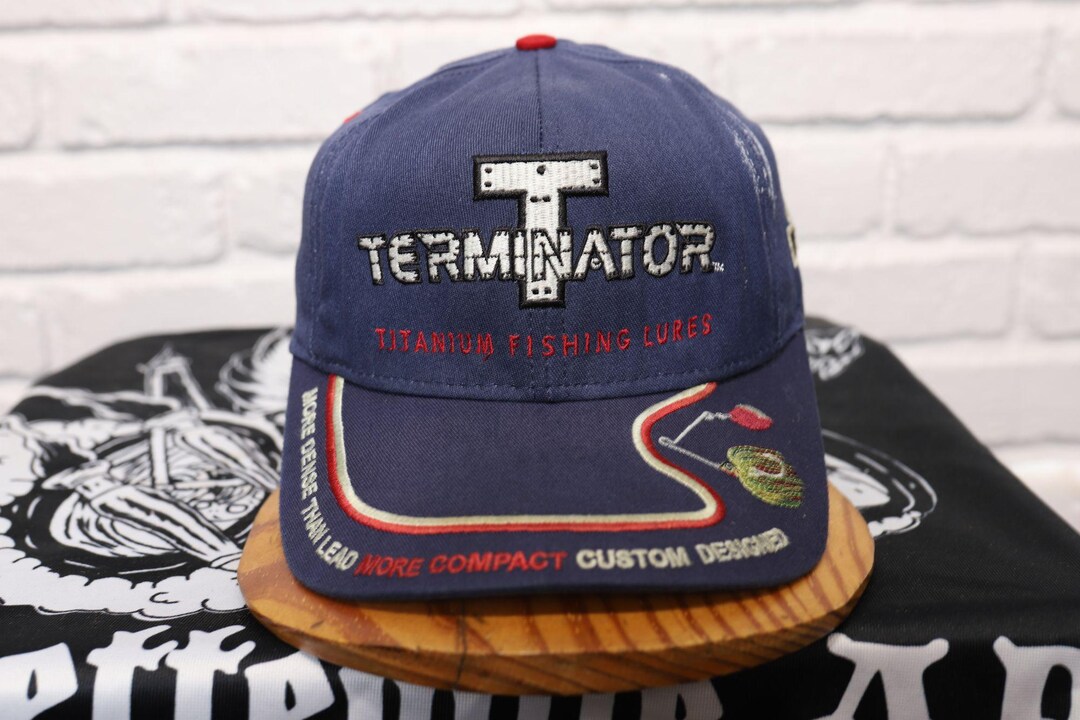 90s Vintage Terminator Titanium Fishing Lures Hat - Etsy