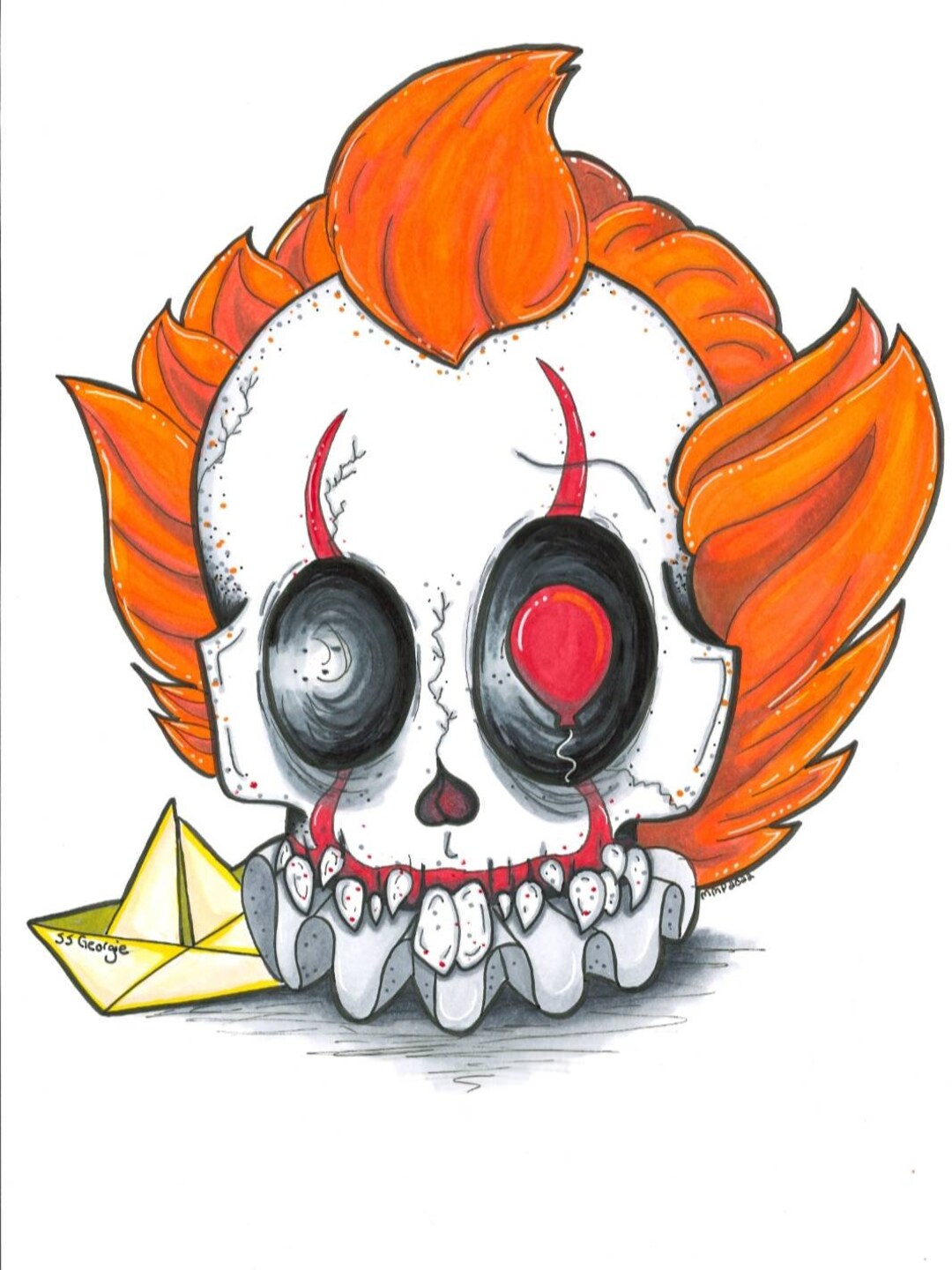 Pennywise Skull Print - Etsy