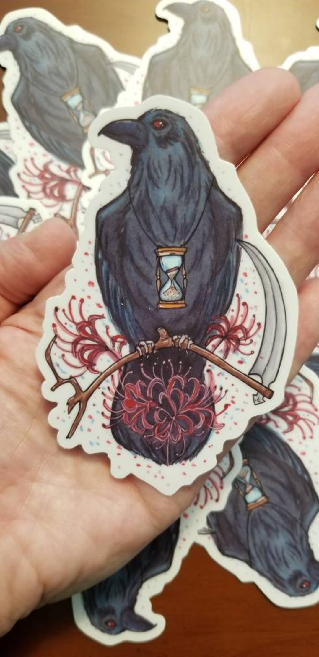 Sticker- Crow - Etsy