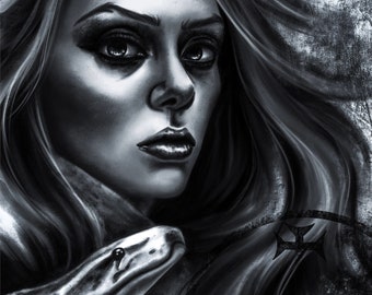 LILITH-DARK GODDESS Art Print-dark Art-witch-witchcraft-goddess-pagan ...