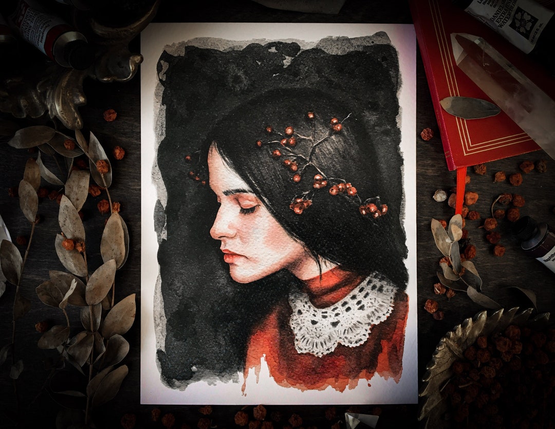 Witch of Rowan - Gothic Portrait Print - Etsy