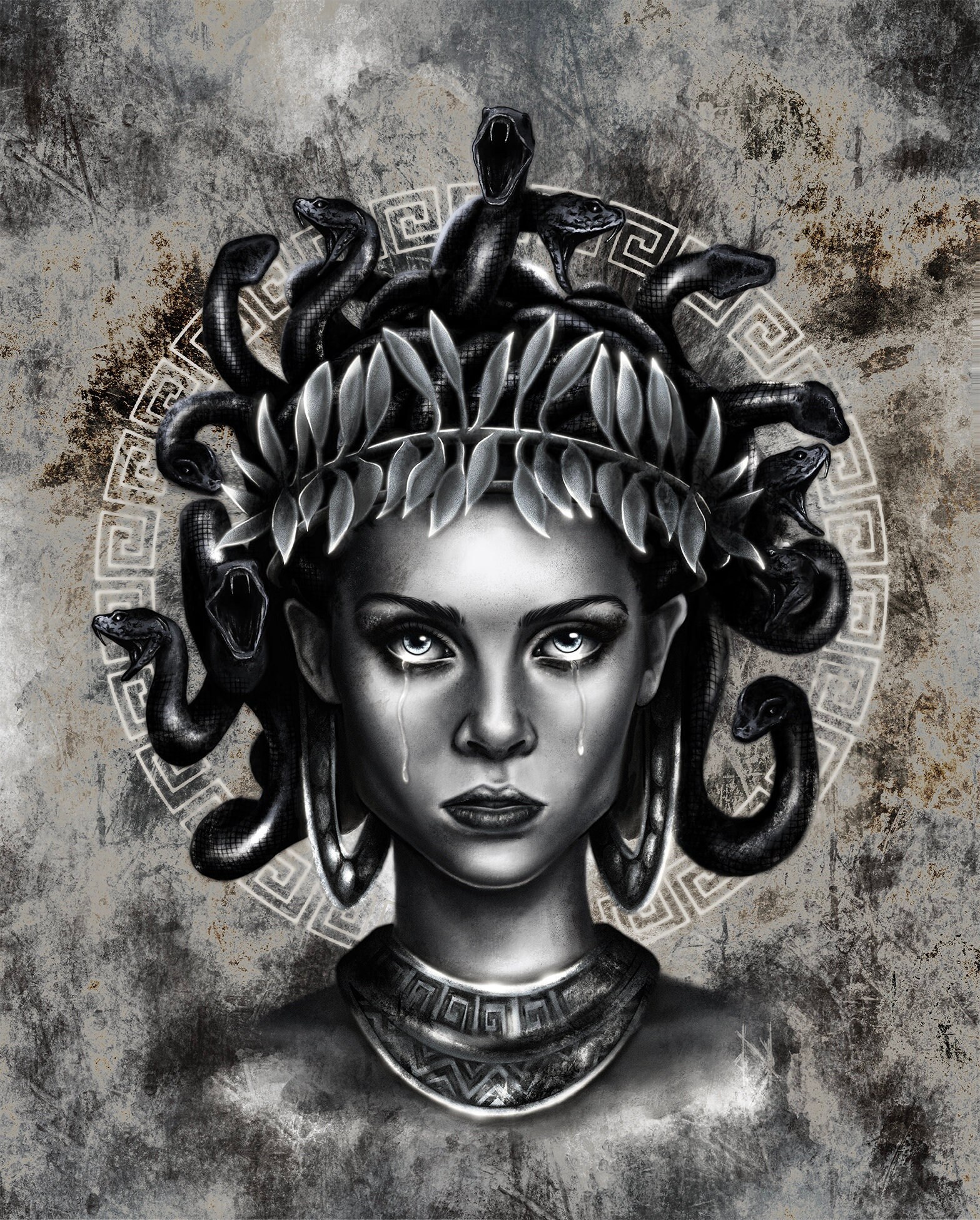 Medusa Gorgon Art Print - Etsy