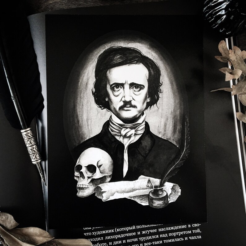 Portrait of Edgar Allan Poe Art Print - Etsy