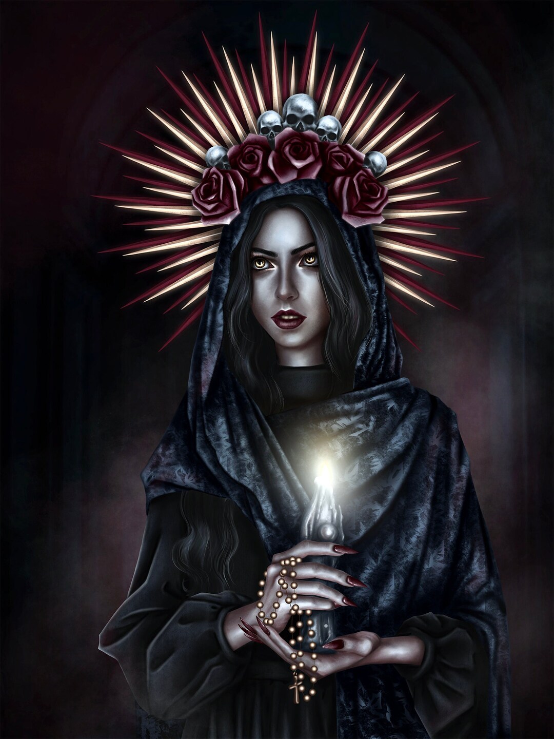 Nuestra Señora De La Santa Muerte or Lady of Holy Death Art - Etsy