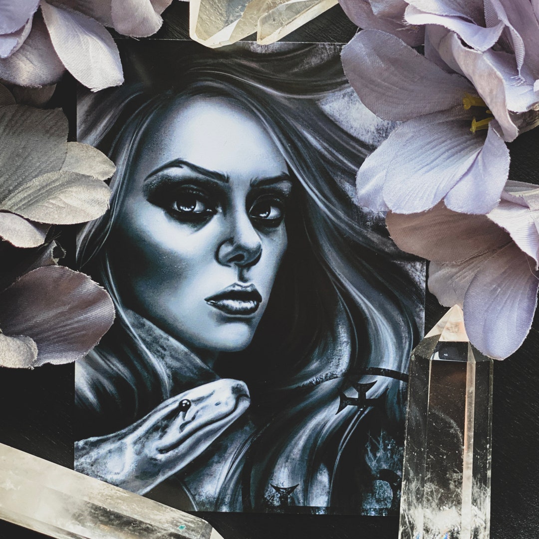 Lilith Goddess, Dark, Witch, Snake Postcard - Etsy