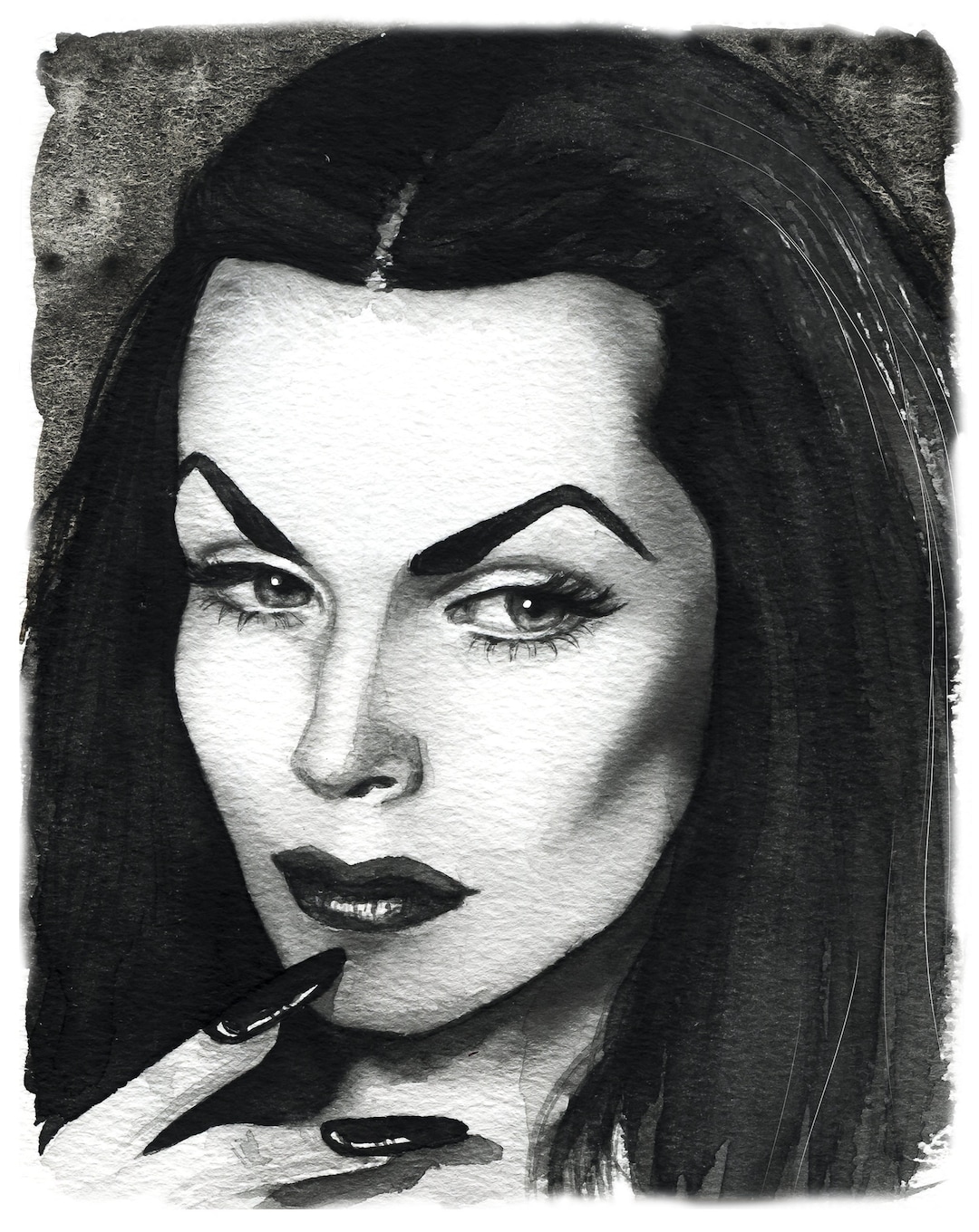Dark Muses Vampira maila Nurmi Art Print - Etsy