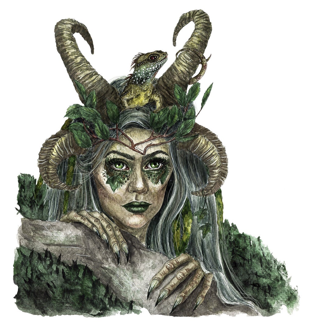Forest Demon, Horns Art Print - Etsy