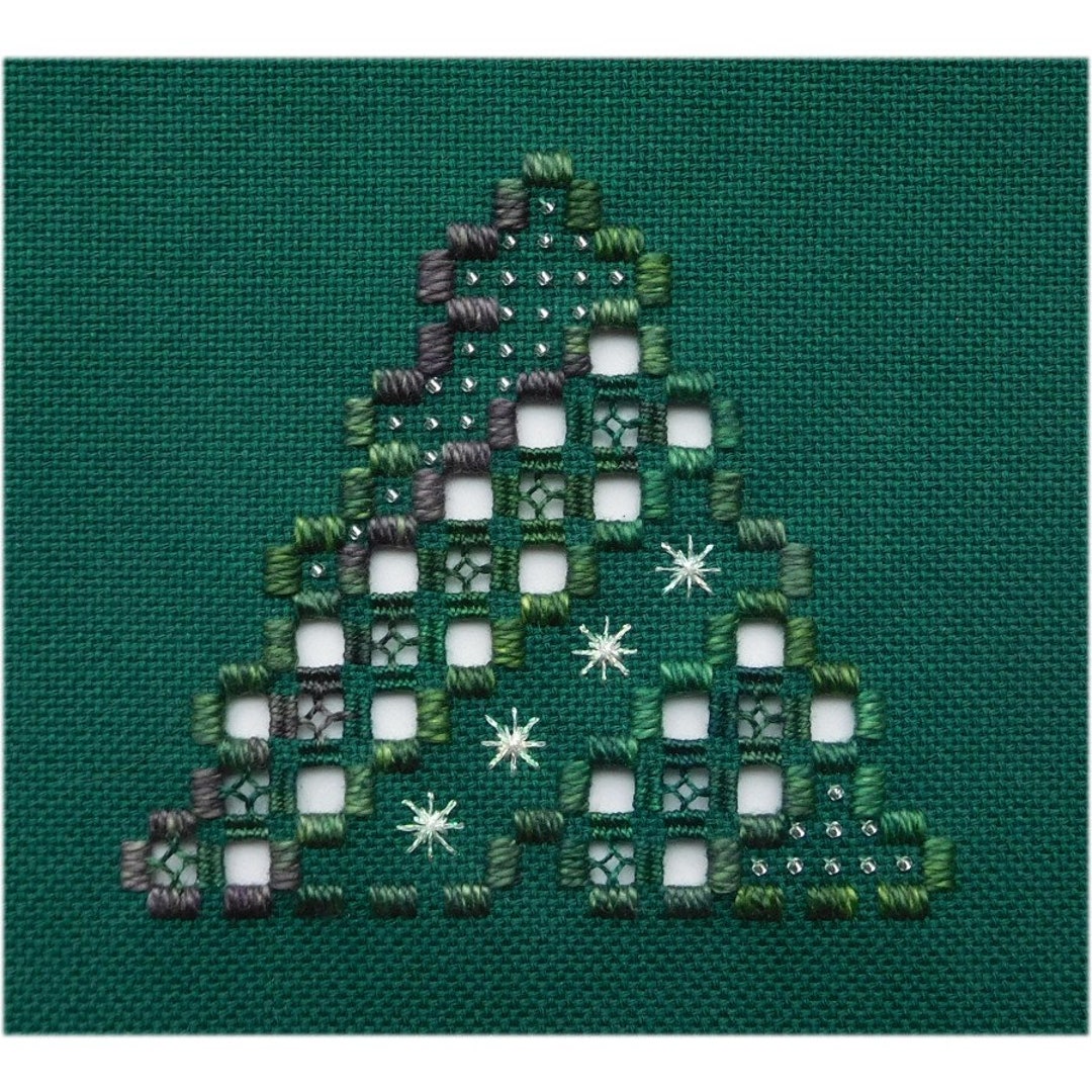 Frosty Pine Hardanger Embroidery Kit - Etsy