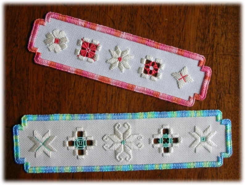 Hardanger Embroidery Windows on the World Bookmarks - Etsy