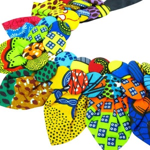 African Print Fabric Button & Leaves Bib Necklace, Bold Ankara ...