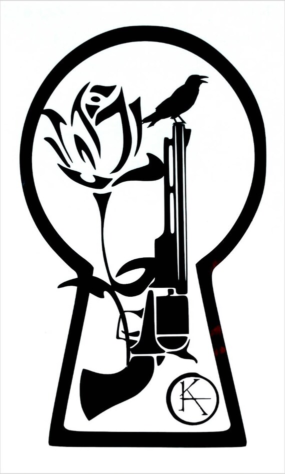 Stephen King / Dark Tower Keyhole with rose and gun vinyl | Etsy