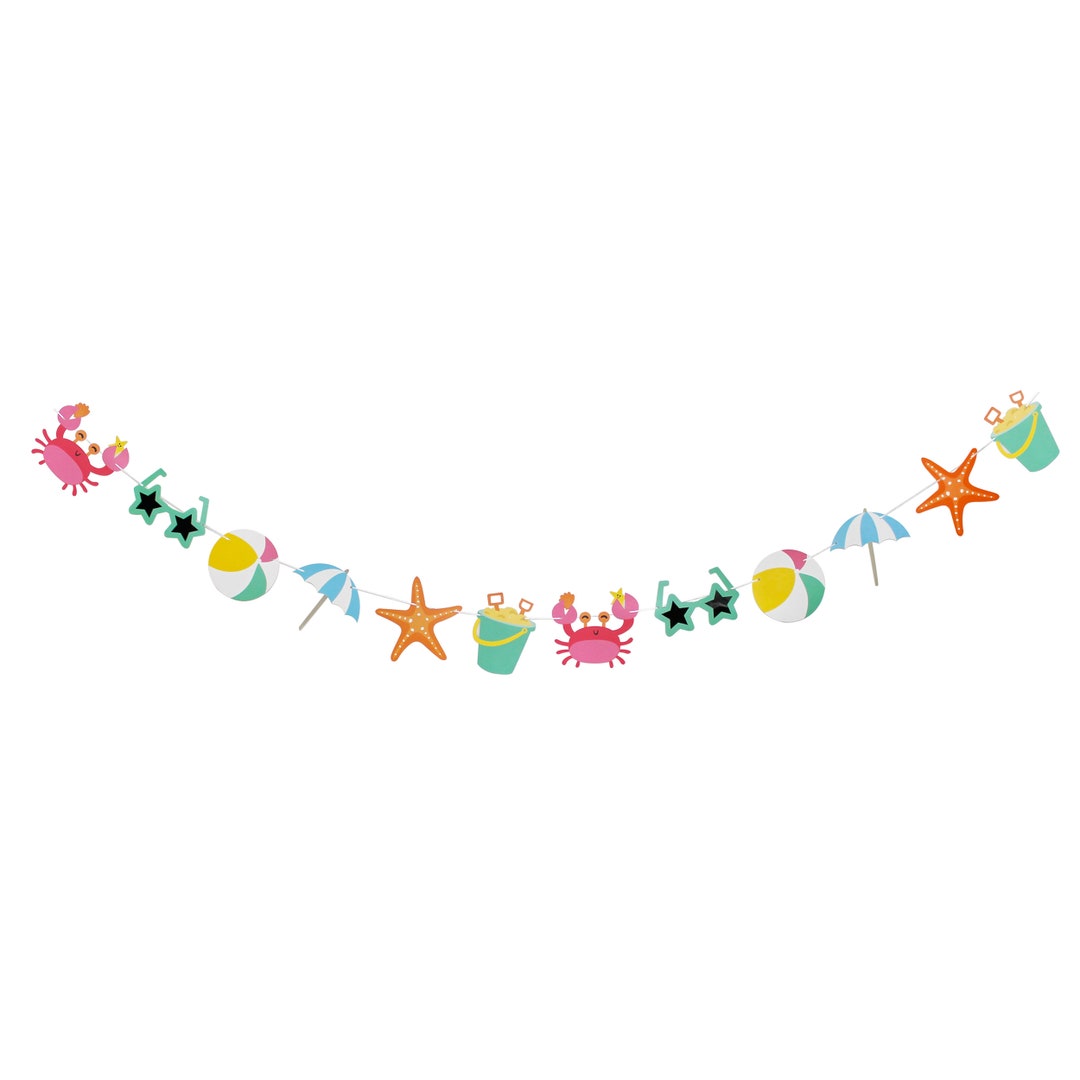 Beach Day Garland Beach Party, Pool Party Decorations Summer Party ...