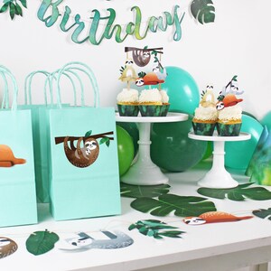 Sloth Party Favor Bag Stickers Gift Tag Gift Bag - Etsy