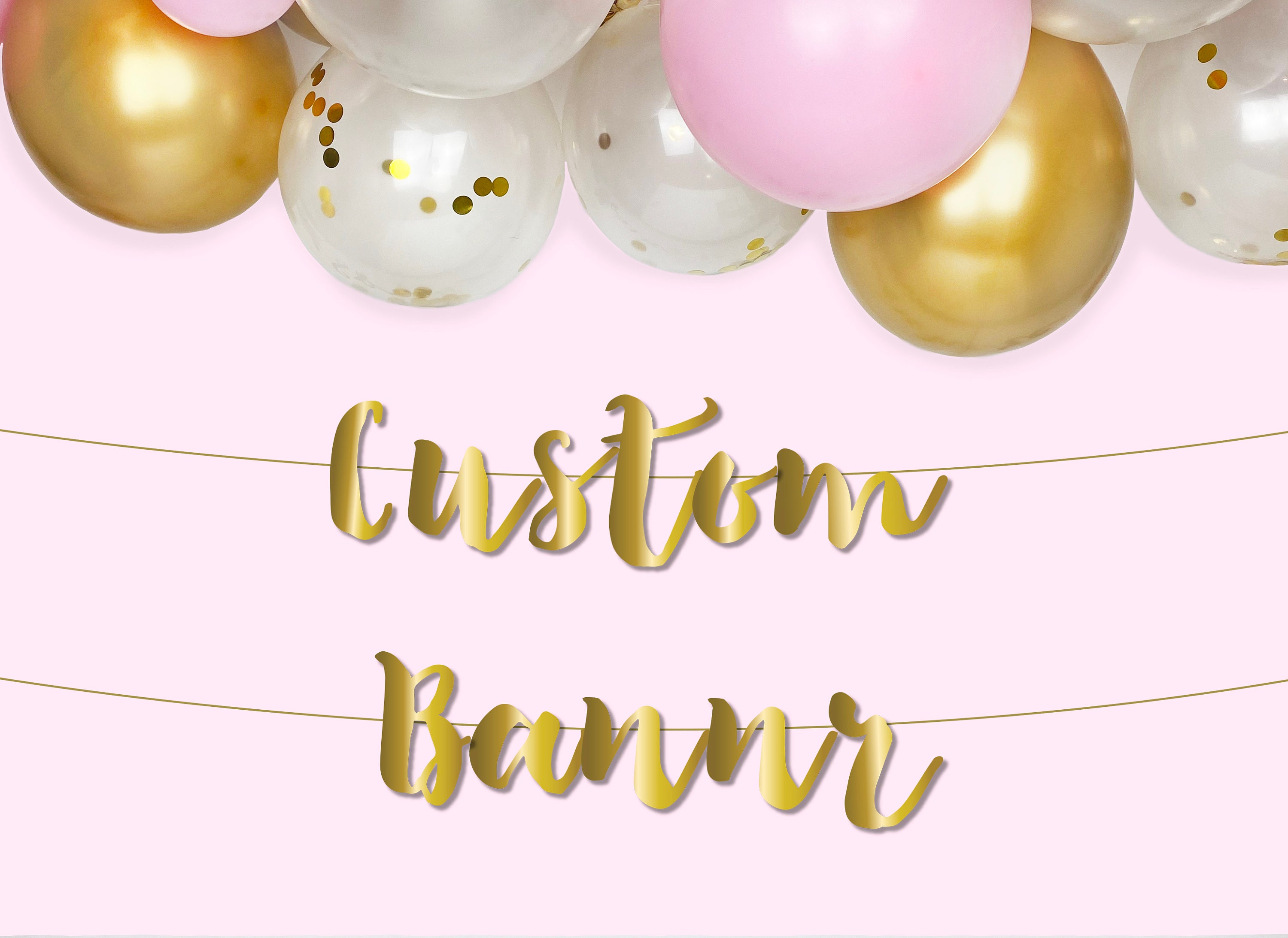 Make Your Own Banner Gold Custom Banner in Gold Metallic - Etsy