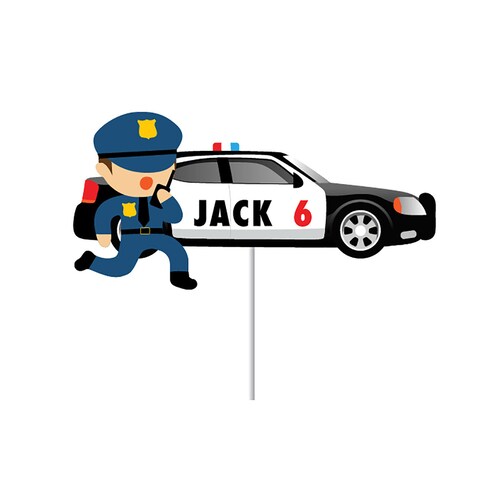 Police Cake Topper Policeman Topper Cops Party Decoration - Etsy