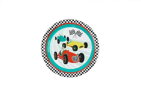 Vintage Race Car Paper Plates 12 Ct Paper Plates for Race | Etsy