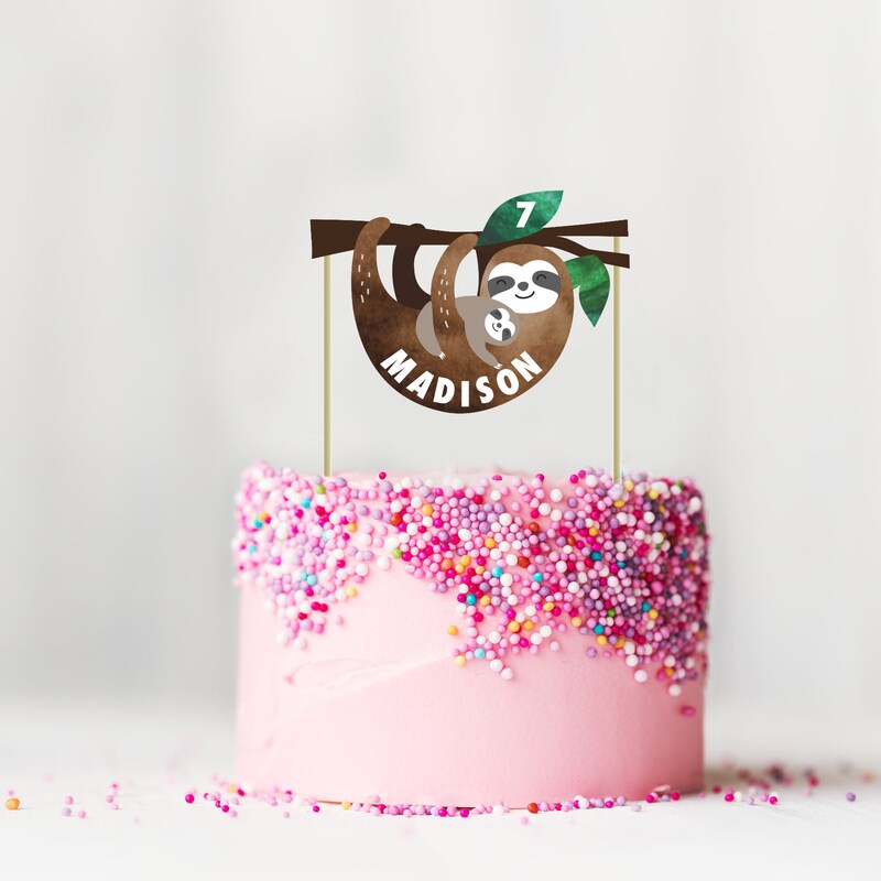 Sloth Cake Topper Birthday - Etsy