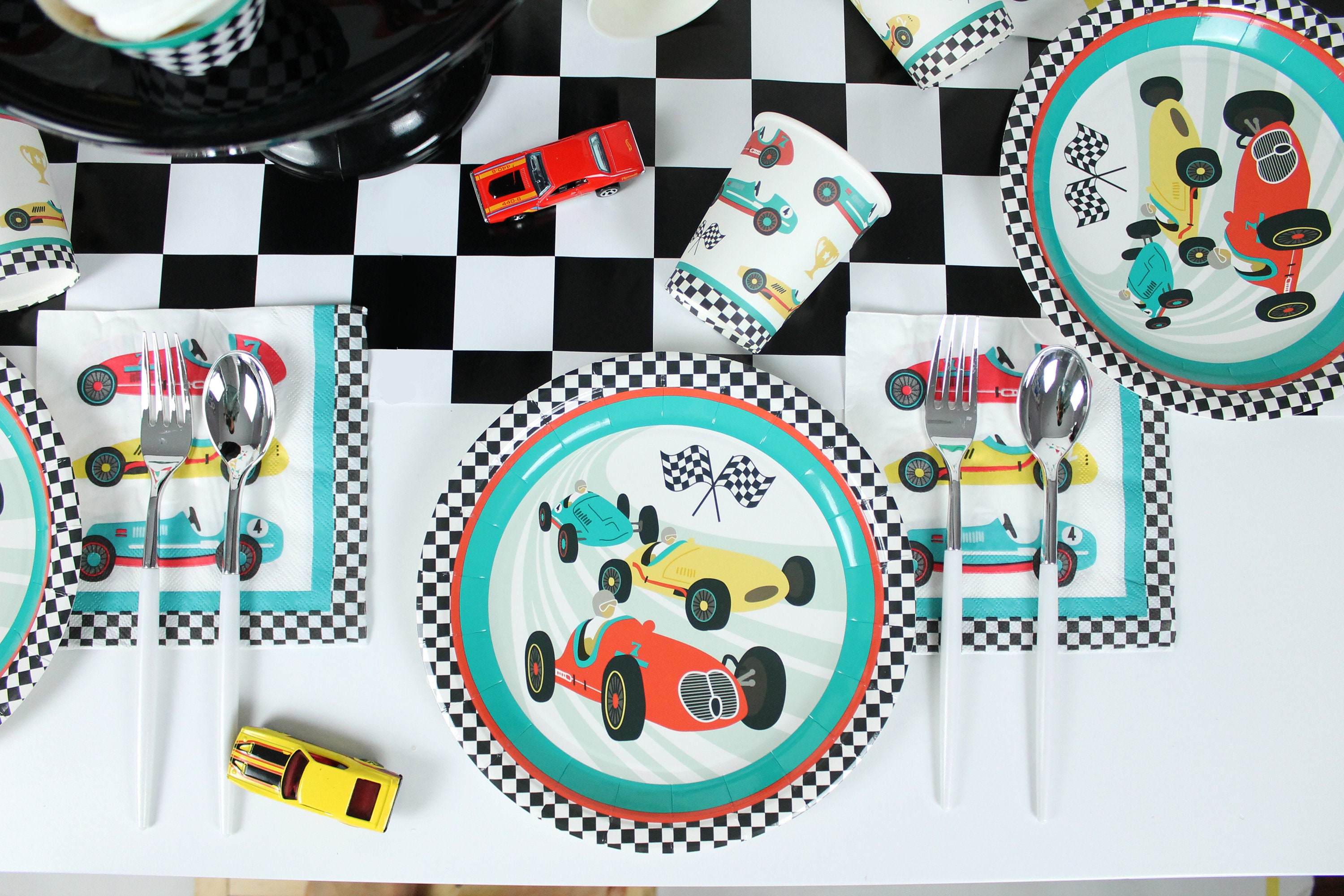 Vintage Race Car Paper Plates 12 Ct Paper Plates for Race | Etsy