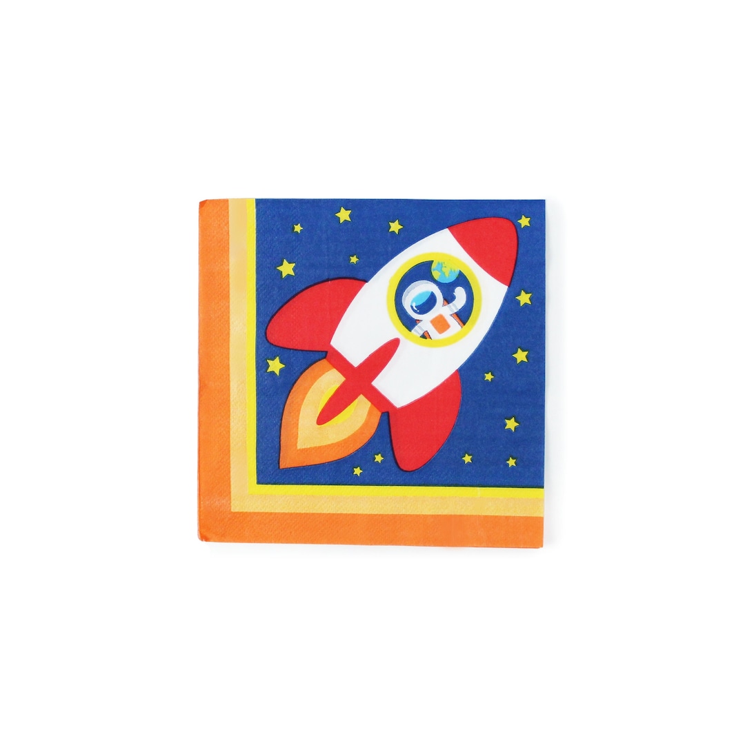 Trip to the Moon Napkins, 24 Ct Outer Space Party Paper Napkins ...