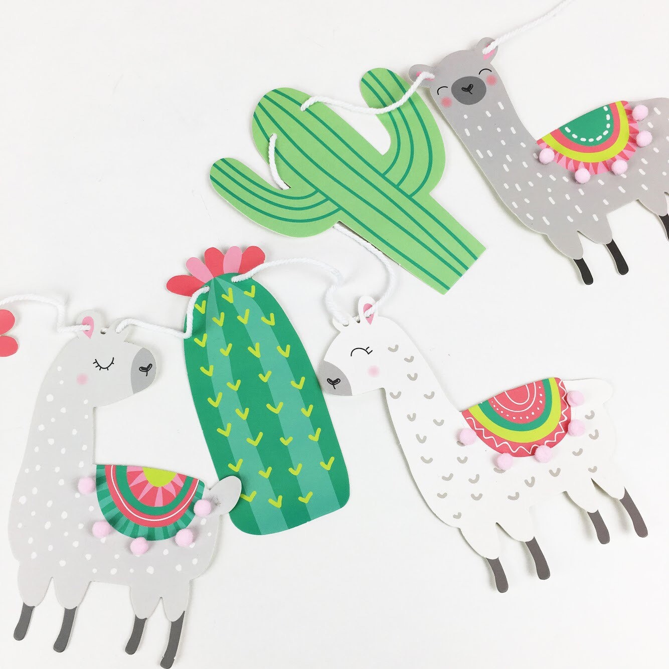Llama and Cactus Garland Party Bunting Birthday - Etsy