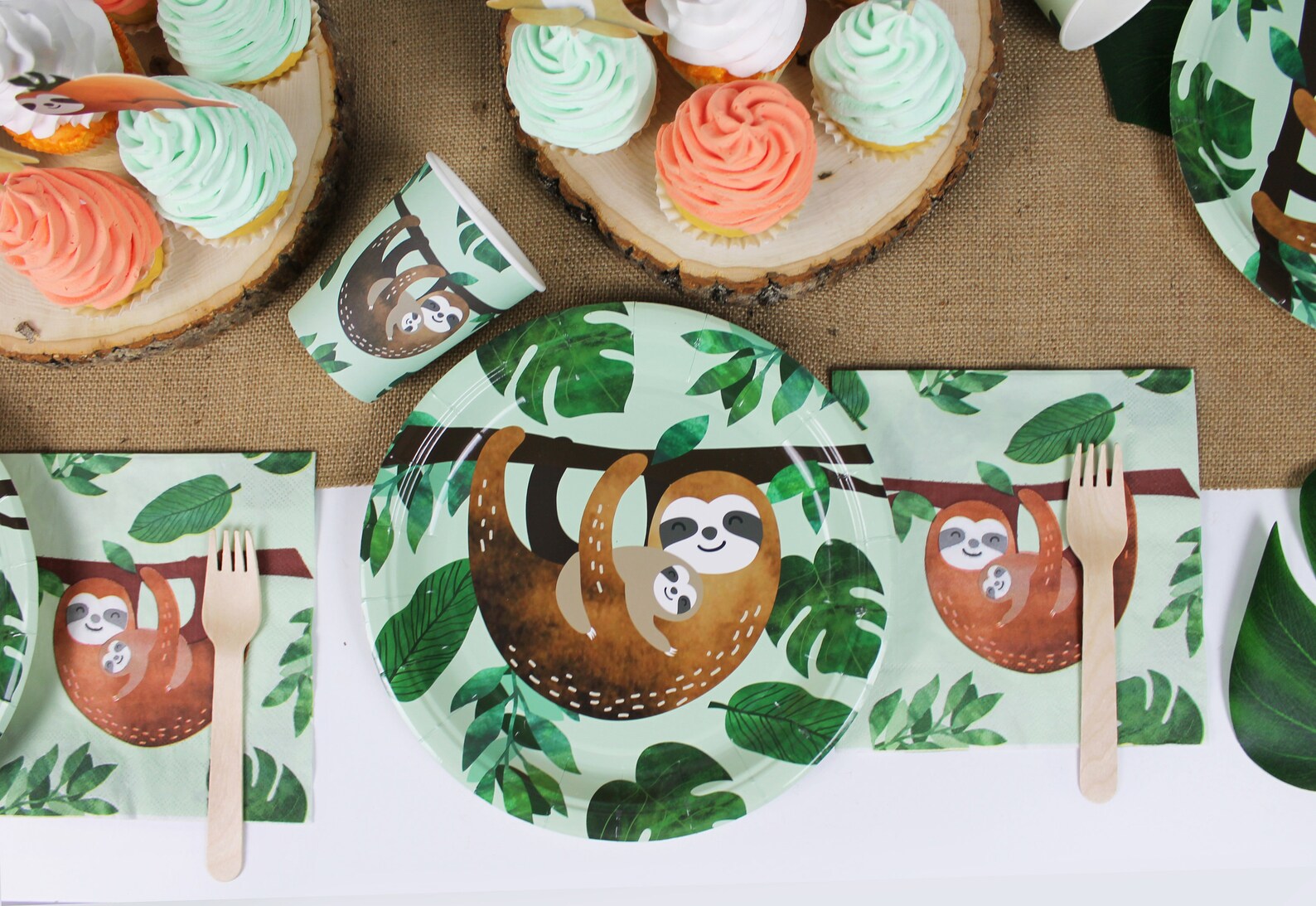 Sloth Plates 12 Ct Sloth Party Paper Plates Tropical | Etsy