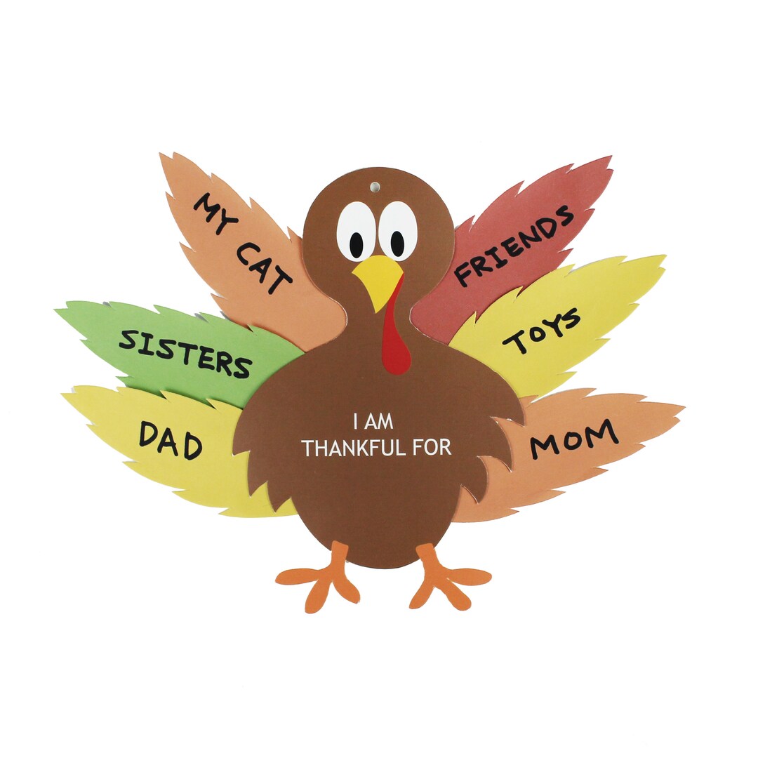 Give Thanks Thankful Turkey Thanksgiving Turkey Craft for Kids ...