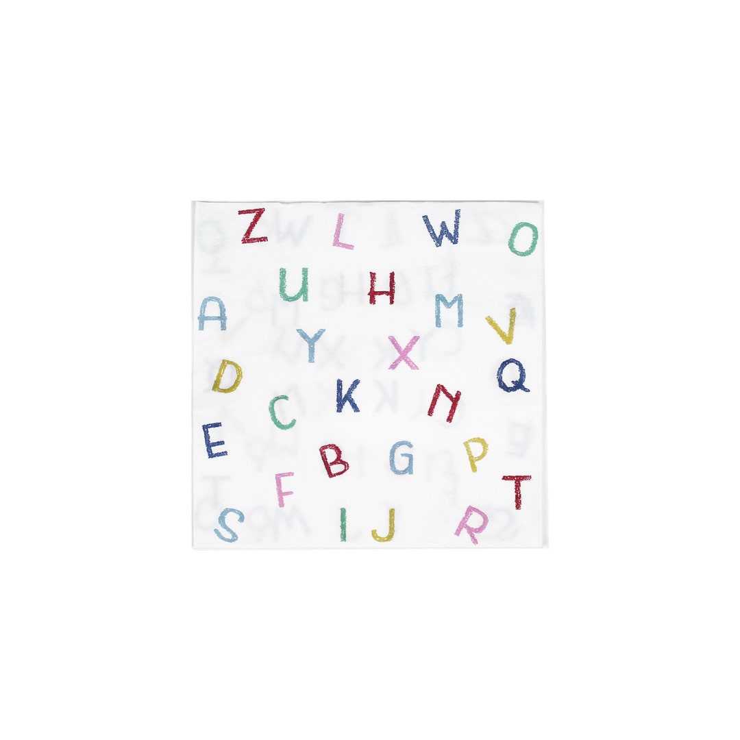 Back to School Alphabet Napkins, 24 Ct | Back to School Party for Kids ...