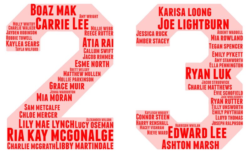 Custom Personalised Leavers Names Vector Image File High Quality PNG ...