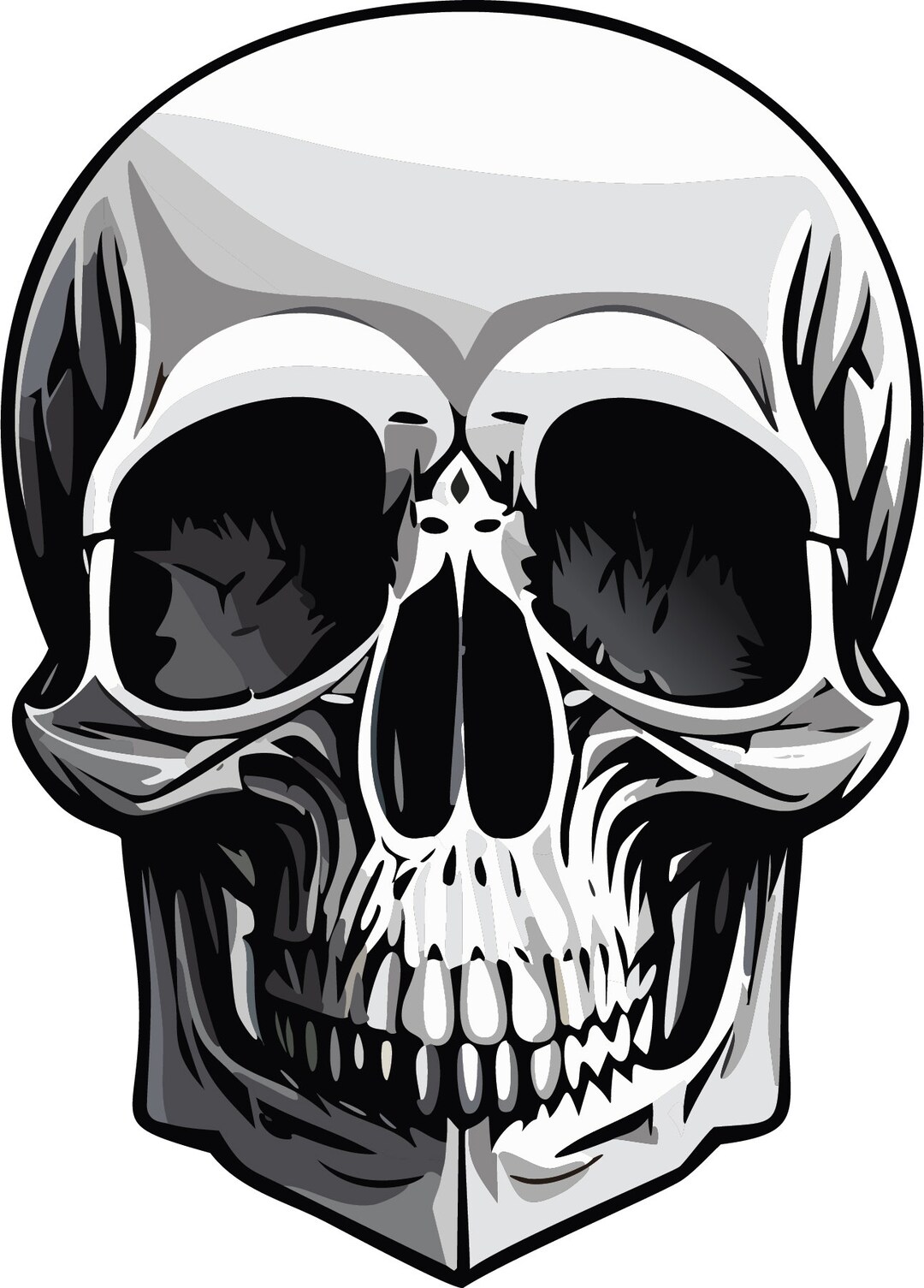 Halloween Skull Vector PNG SVG Image File Clip Art - Etsy