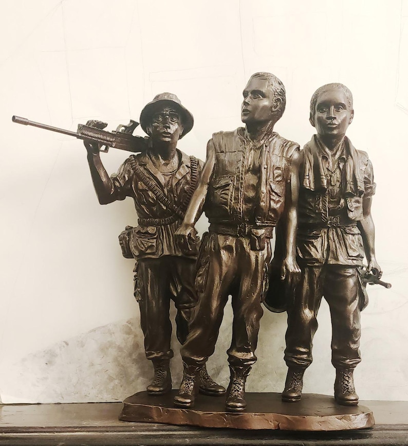 Vietnam War "three Soldiers" Bronze Replica Statue - Etsy