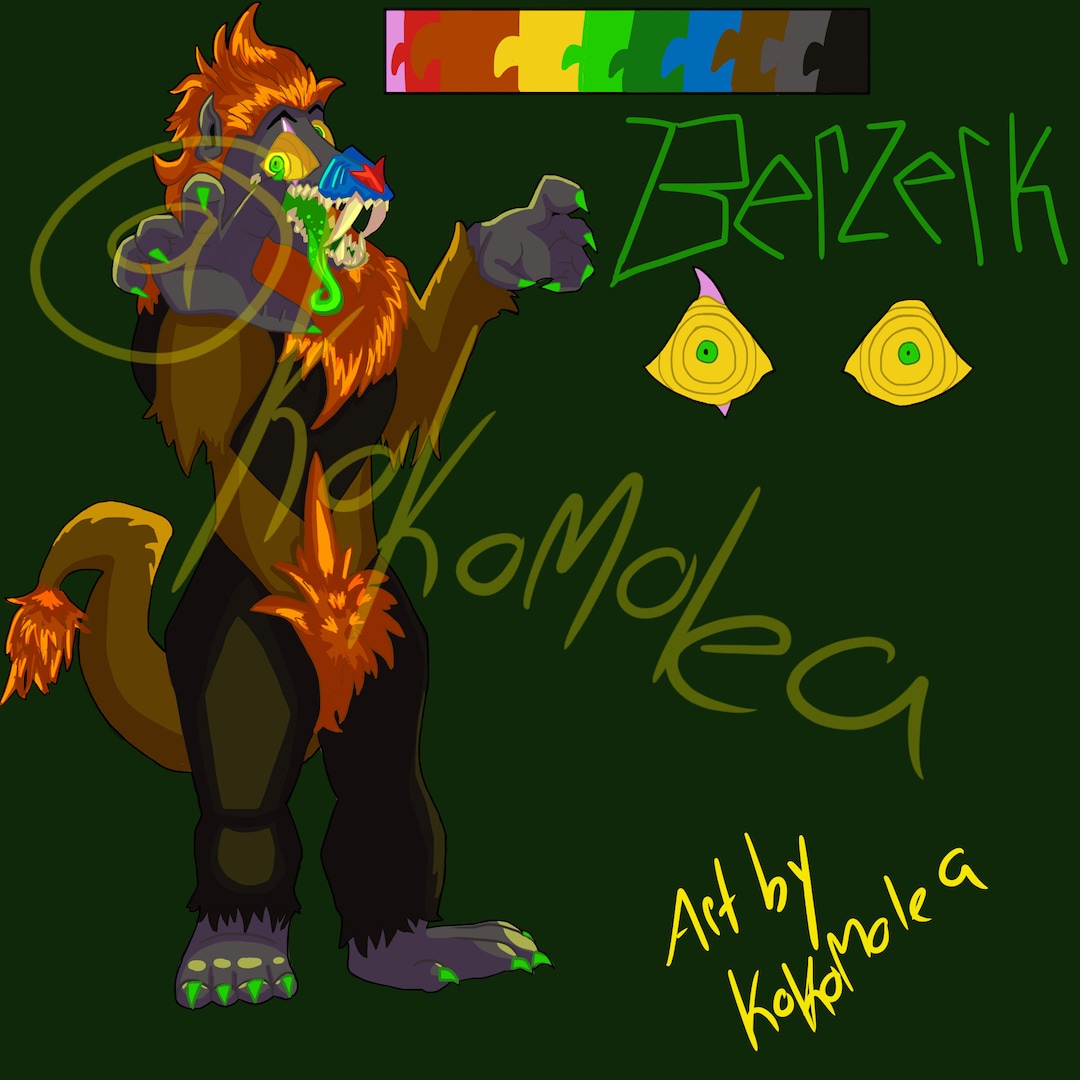 Berserk Crazy Mandrill Furry Adopts Adoptable Oc - Etsy
