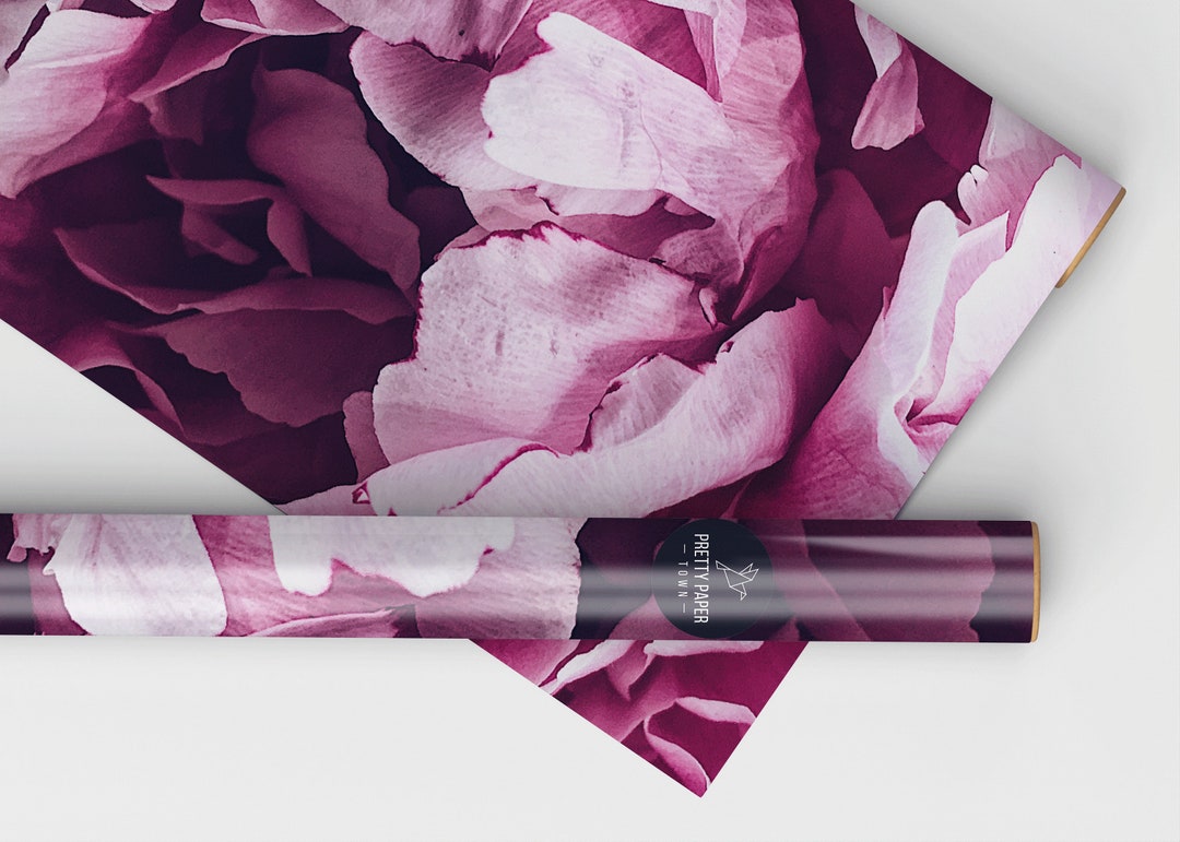 Peony Wrapping Paper Sheet, Peony Gift Wrap, Peony Craft Paper, Peony ...