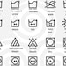Clothes Care Symbols, 45 Laundry Icons, English / Français, Clip Art ...