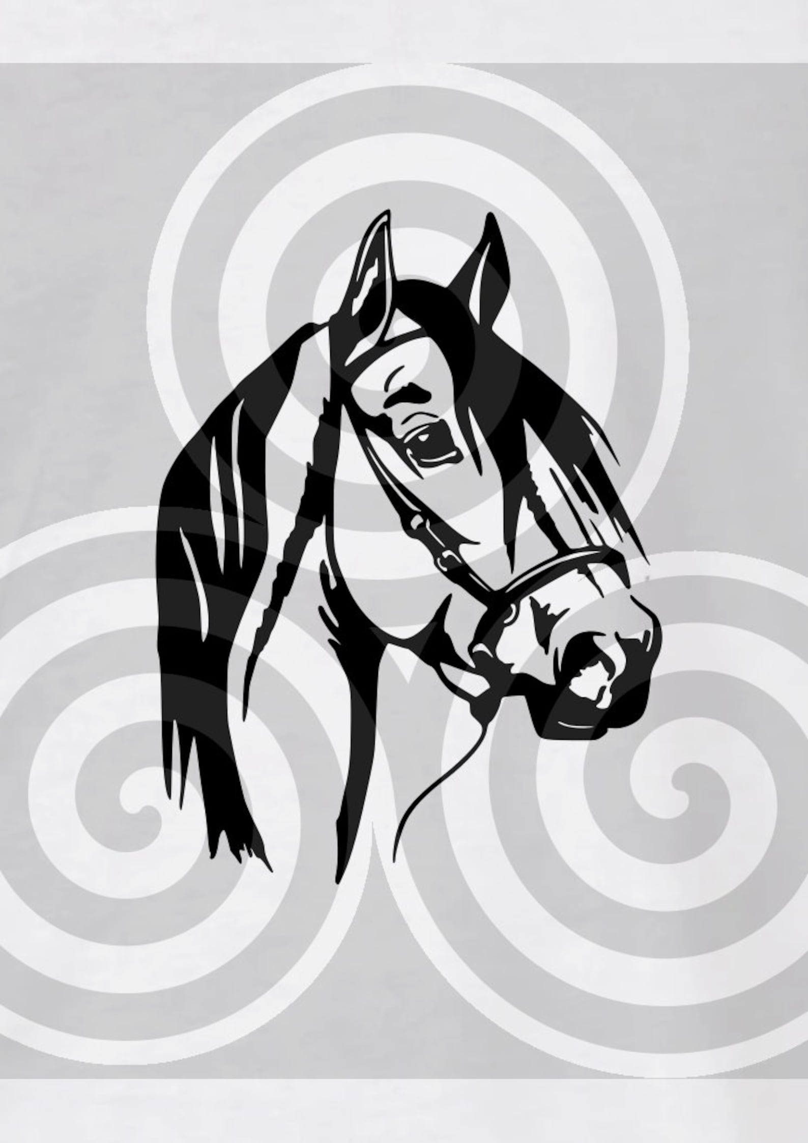 Horse head, Sizable, Vector, PDF, SVG, PNG, Silhouette, Vinyl cutter ...