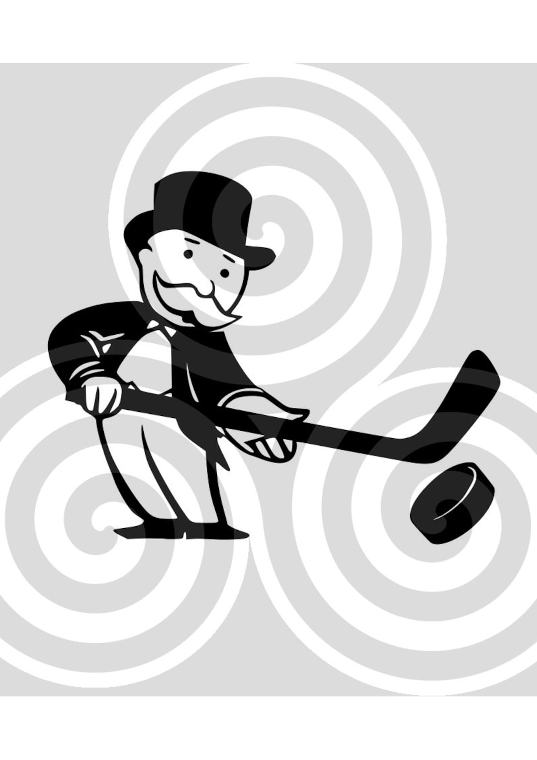 Monopoly Man Hockey, Sizable, Vector, PDF, SVG, PNG, Eps, Jpeg, Dxf ...