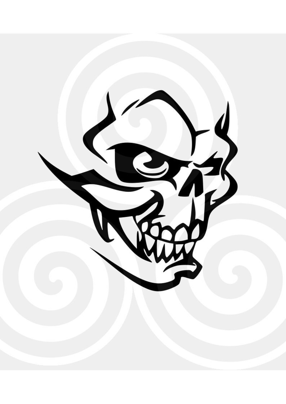Skull Face Sizable Vector PDF SVG PNG Eps Jpeg Dxf - Etsy