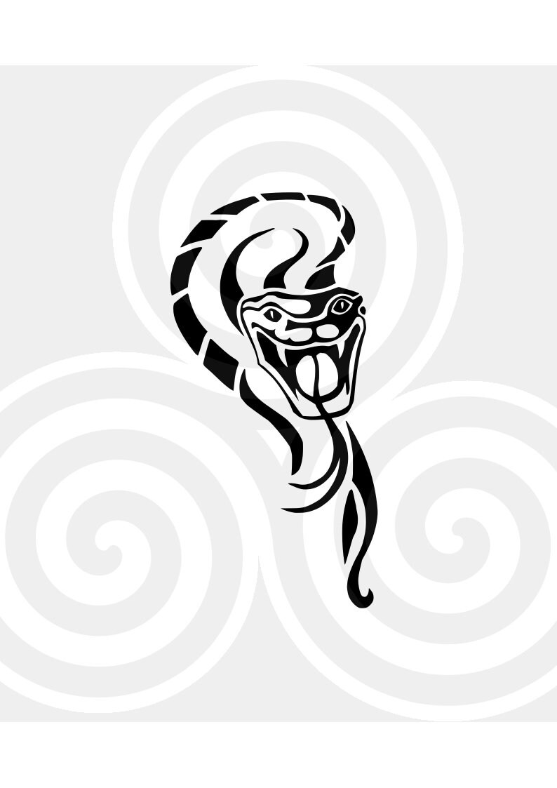 Snake, Tribal, Sizeable, Vector, PDF, SVG, PNG, Silhouette, Vinyl ...